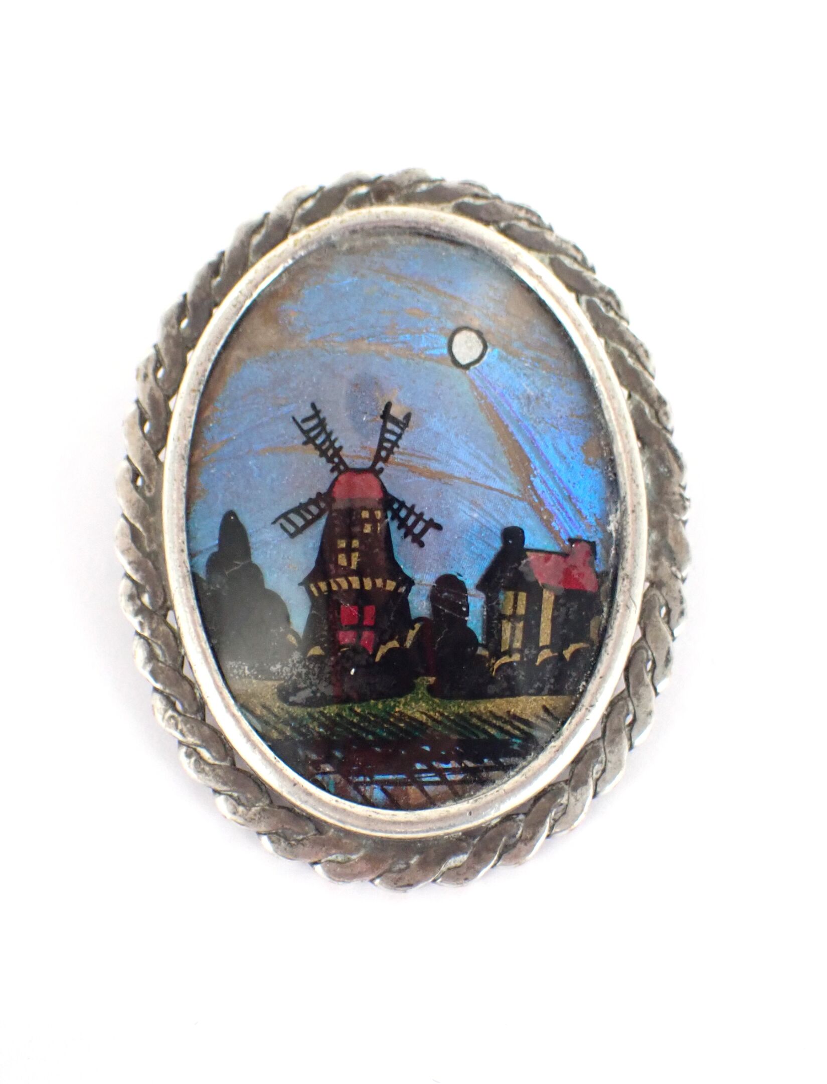 Broche en argent 800 millièmes orné... | Broches et épingles: enchères