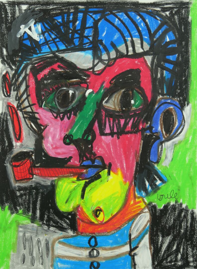 Thierry LOULÉ (né en 1967). L'homme à ... | Tableaux modernes: enchères