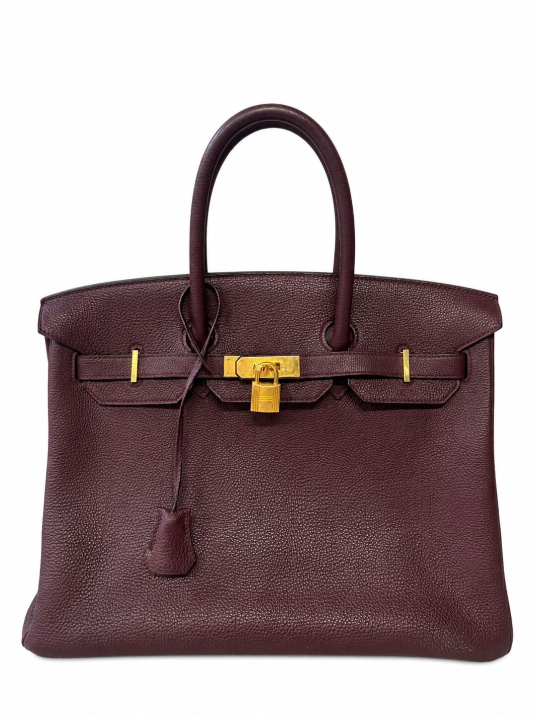 HERMES - "Birkin" handbag, 35 cm, in burgundy Togo ... | Handbags: bids