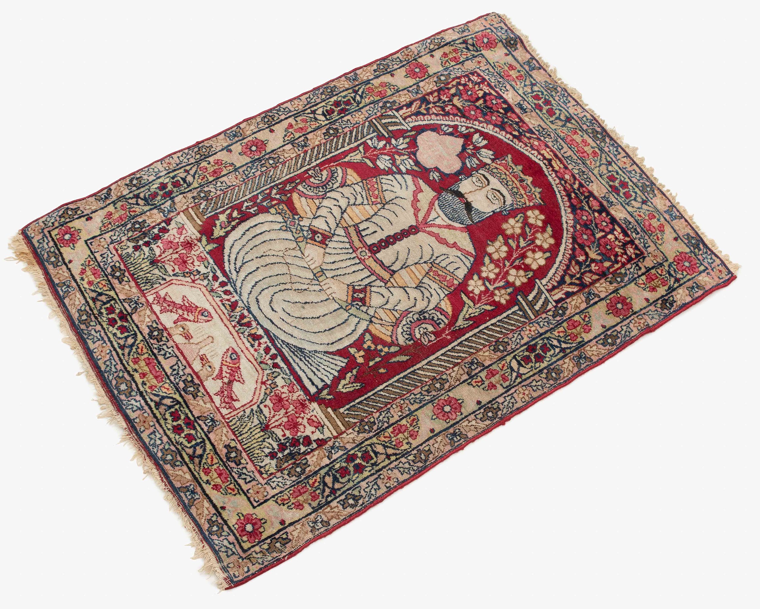 Kirman figuratifPerse du Sud, vers 1900. Sous un ... | Tapis: enchères