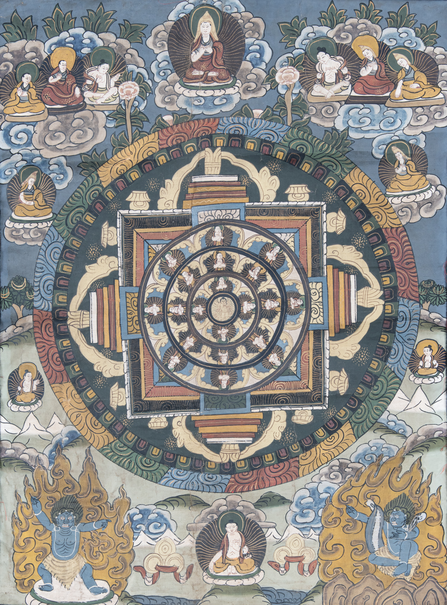 A MANDALA THANGKA 西藏 20世纪 坛城唐卡 Chine, XXe si... | Arts d'Asie: enchères