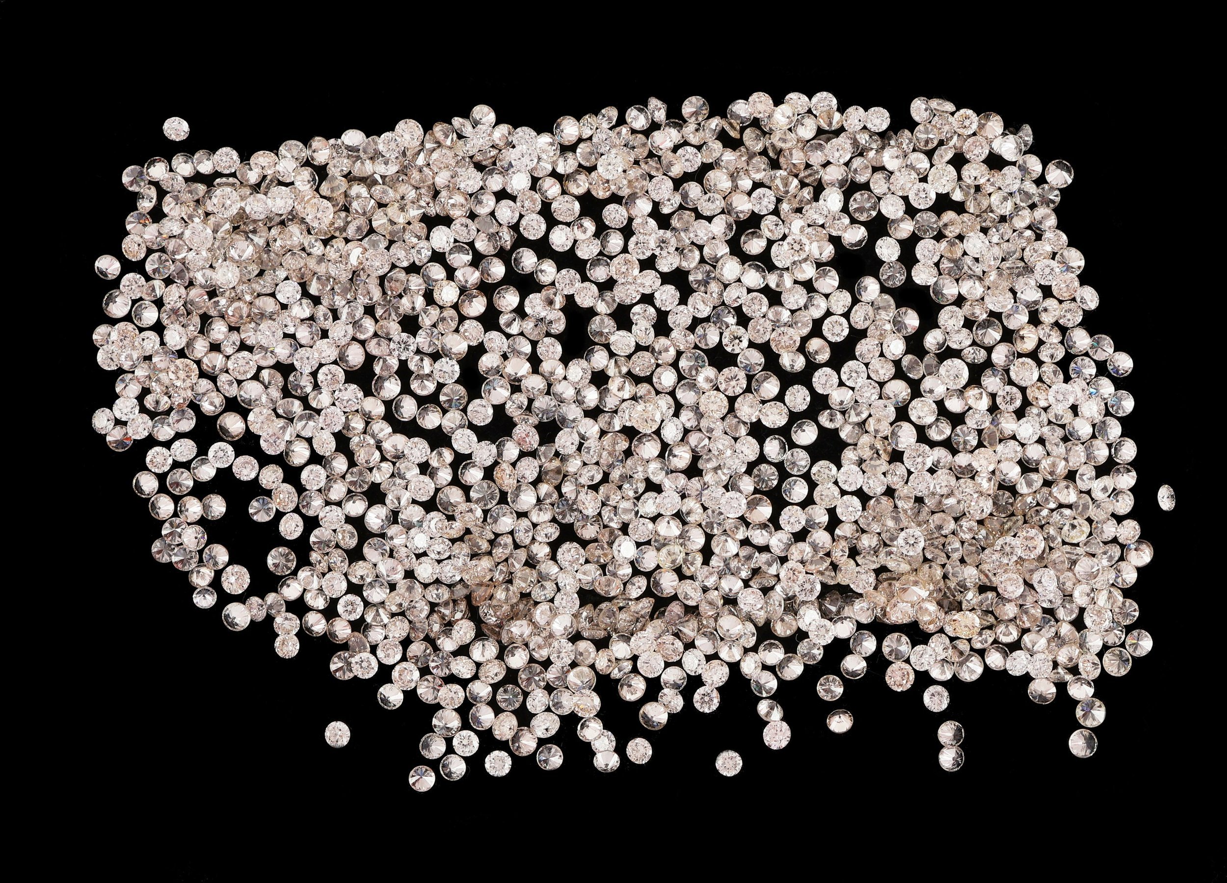 Lot de brillants en vrac, env. 7.66 c... | Histoire Naturelle: enchères