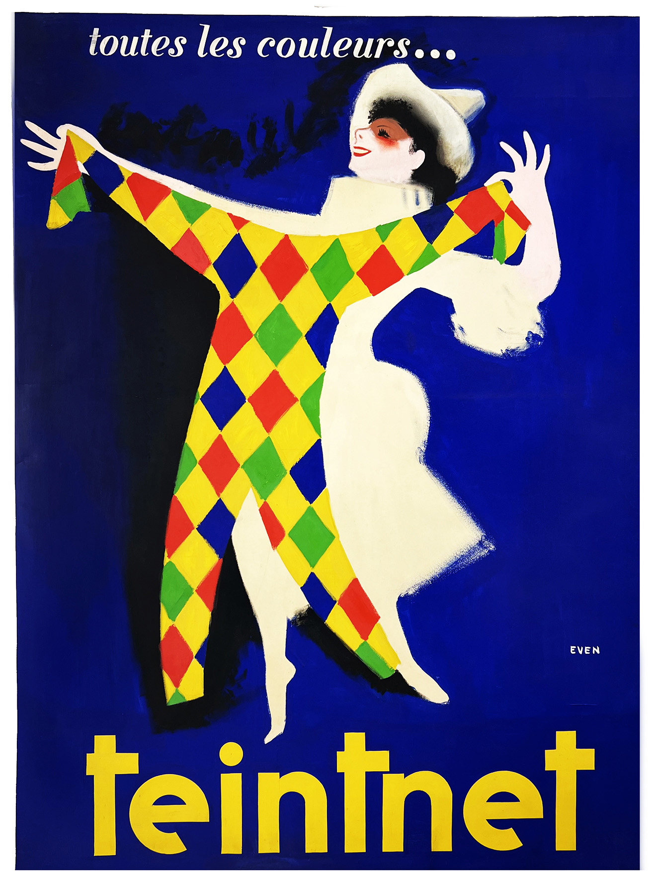 EVEN JEANTeintnet Rare et Unique Gouache signé... | Affiches: enchères