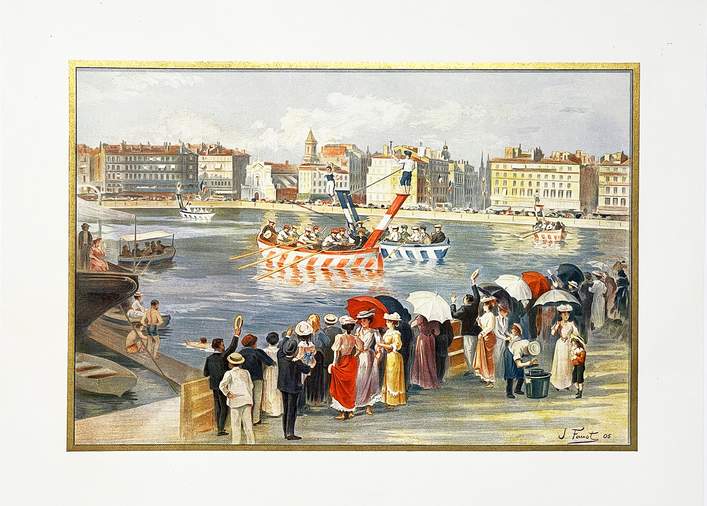 FAUST J.Sète Les Joutes à Sète Affiche entoi... | Affiches: enchères