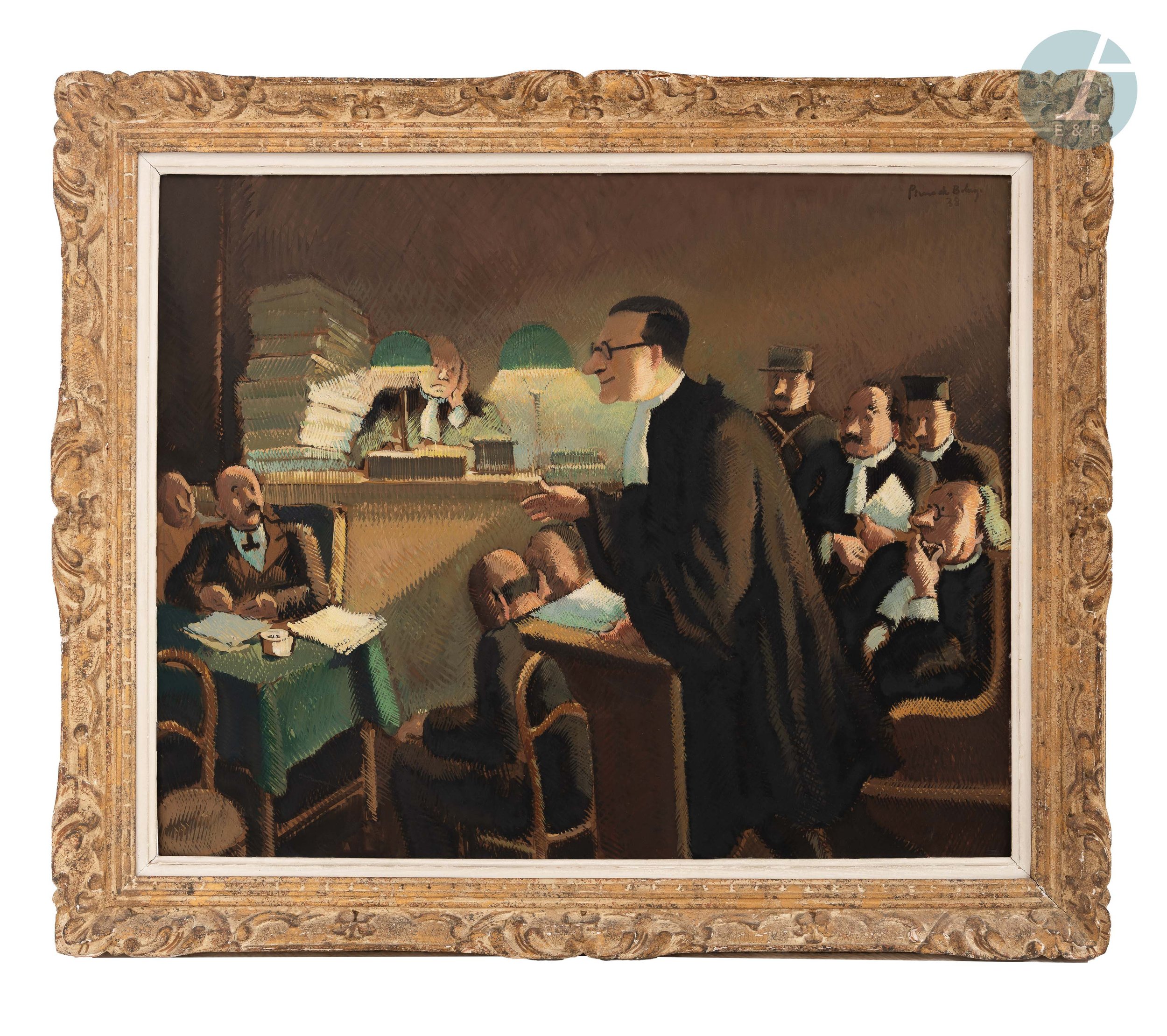 Pierre DE BELAY (1890-1947)Scène d’aud... | Tableaux anciens: enchères