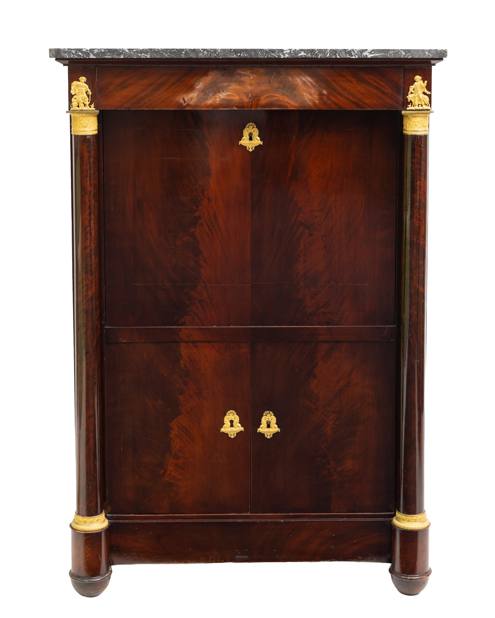 Secrétaire à abattant de style Empire en acajou... | Commodes: enchères