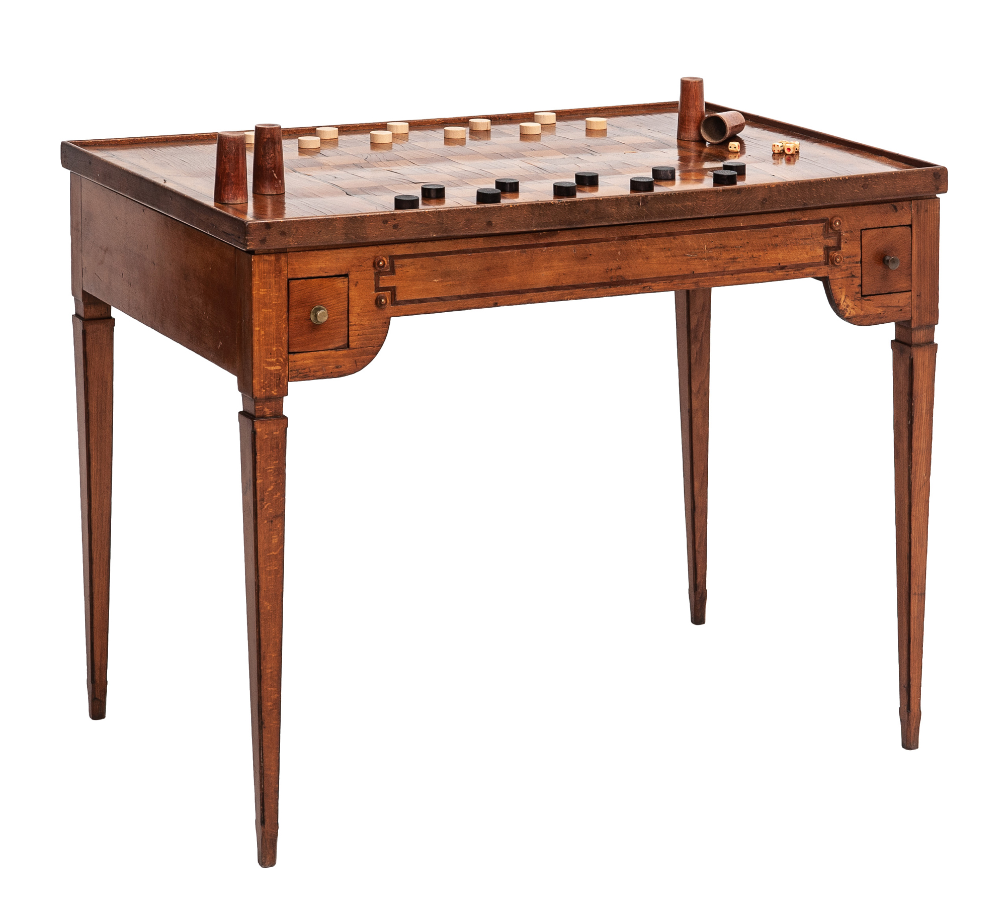 Une table de jeux de style Louis XVI en merisier ... | Tables: enchères