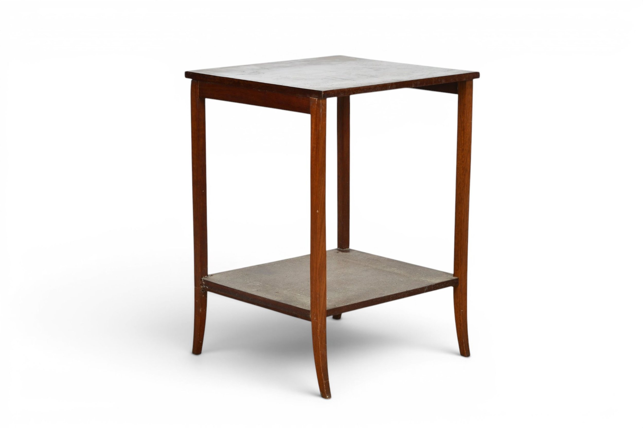 TABLE de CHEVET en placage d'acajou, plateau carr... | Tables: enchères