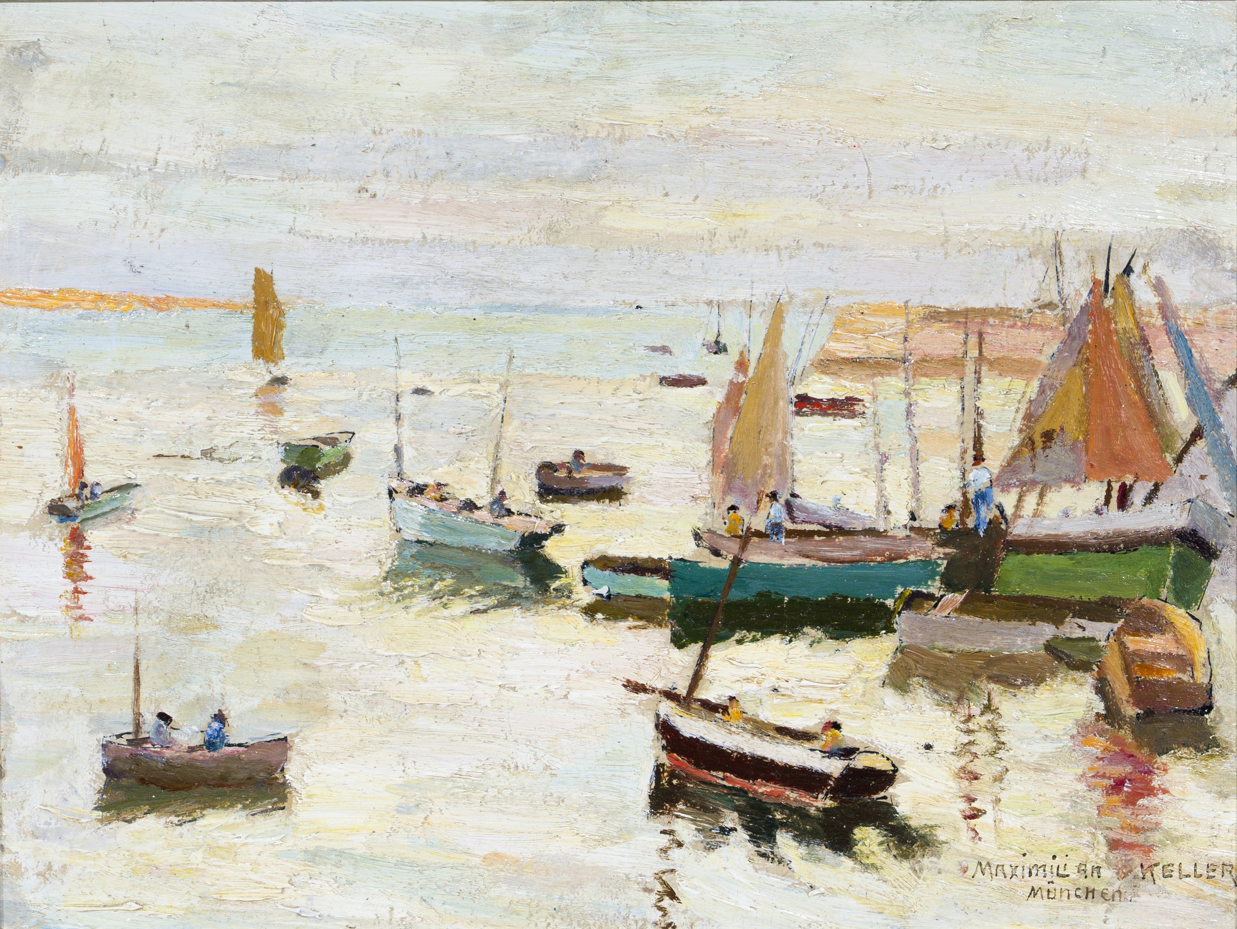 Maximilian Keller "Port de pêche en Br... | Tableaux modernes: enchères
