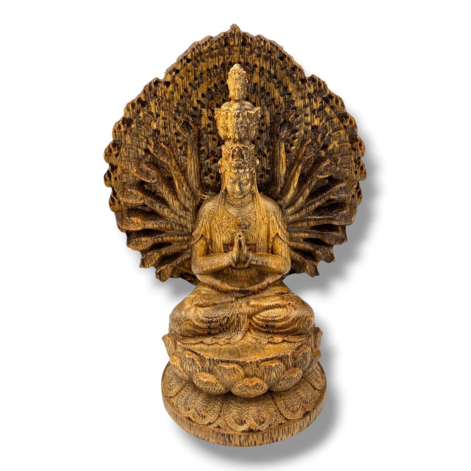 Statue de Guanyin aux mille bras, sculptée à... | Arts d'Asie: enchères