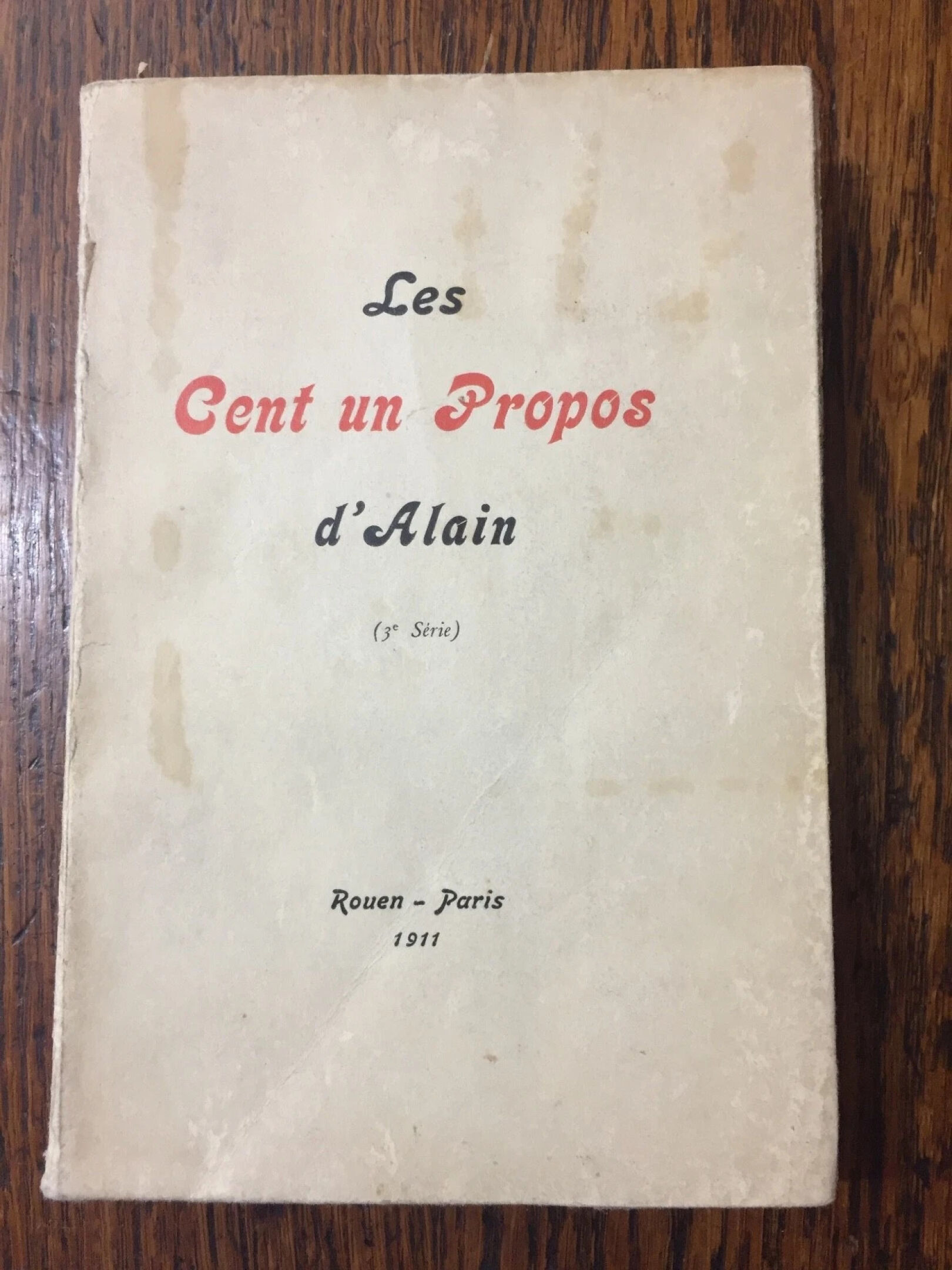 ALAIN (Émile-Auguste Chartier, dit), Les ... | Livres anciens: enchères