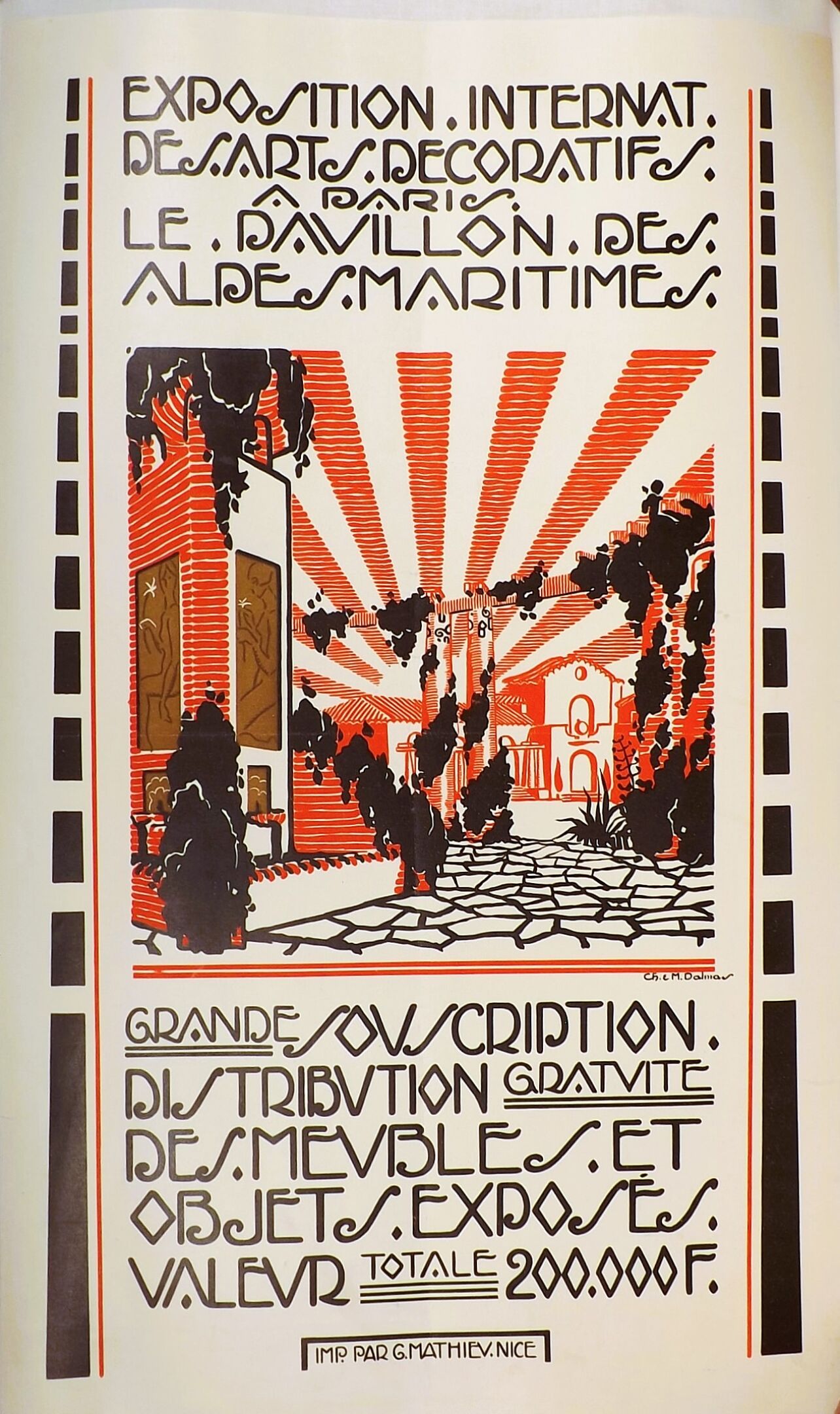 ARTS DECORATIFS. - DALMAS (Ch. et M.). AFFICHE ... | Affiches: enchères