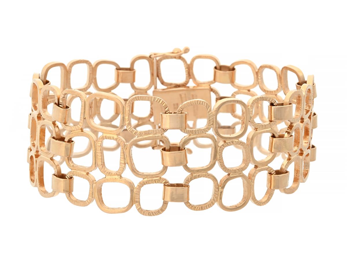 CLAES GIERTTA, bracelet, or 18K, signé, Stockh... | Bracelets: enchères