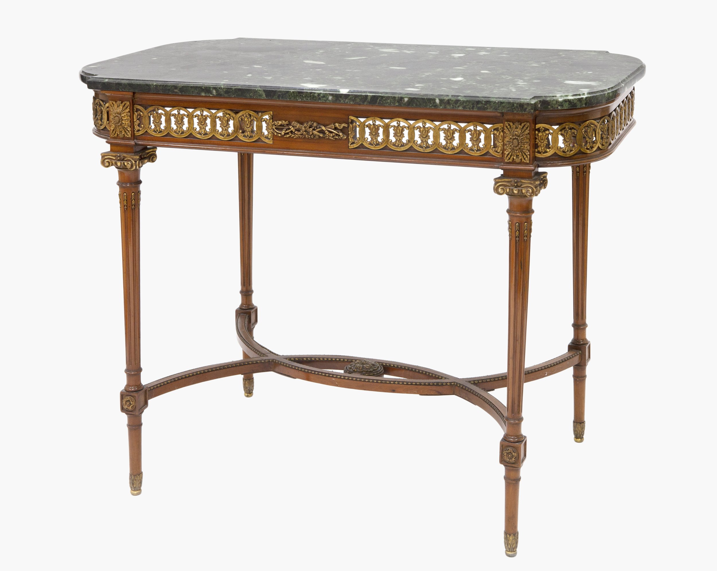 CARVED WOOD TABLE WITH GILDED BRONZE APPLICATIONS.FFS.S.XIX S... | bids