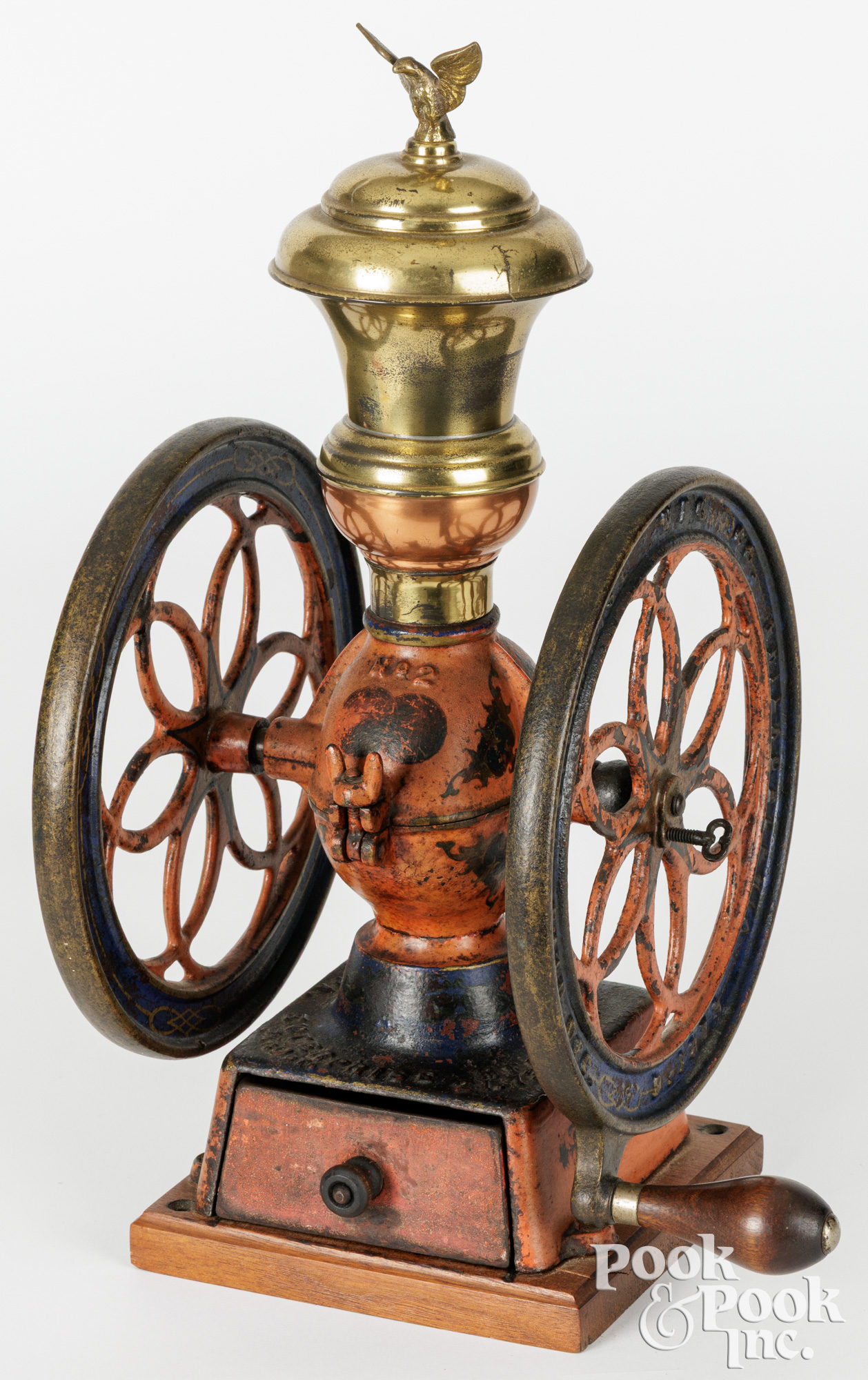 Scarce Enterprise no. 2 1/2 painted cast iron cof... | Sculptures: bids