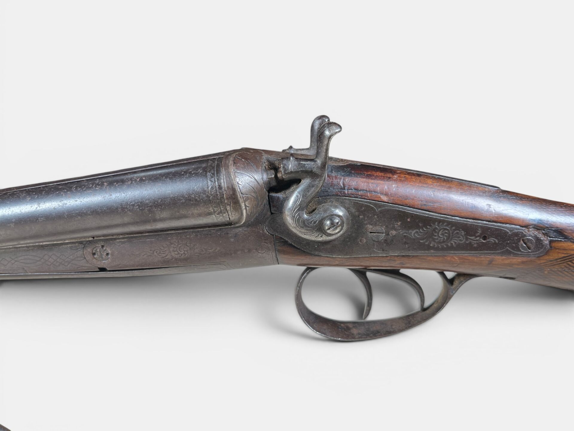Fusil juxtaposé à chien extérieur. Calibre 16/65. ... | Armes: enchères