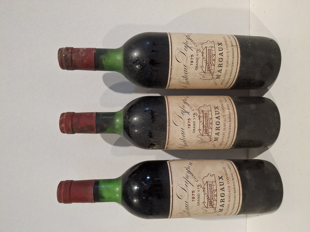 3 Bouteilles de Margaux 1975 Château Dupeyron, récol... | Vin: enchères