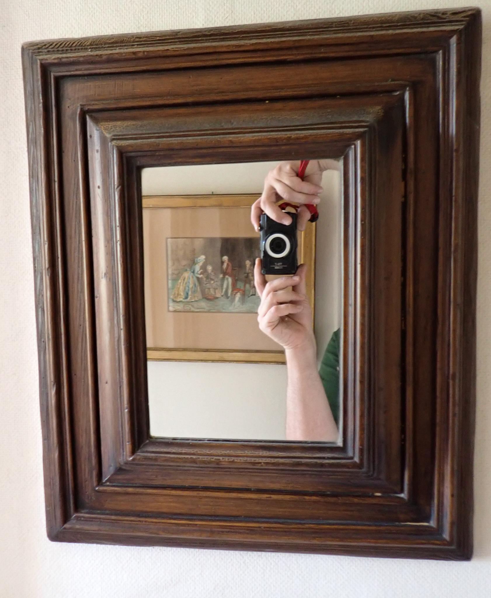 Glace dite cévenole, cadre à doucine, style XVII... | Miroirs: enchères