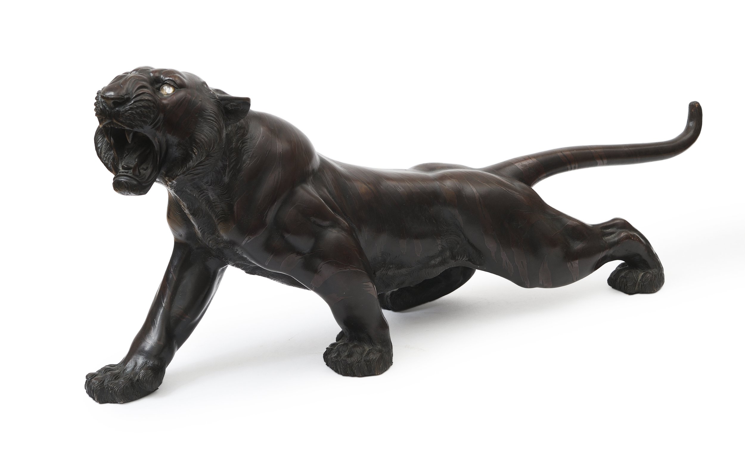 JAPON - Epoque MEIJI (1868 - 1912)Grand okimono... | Bronzes: enchères