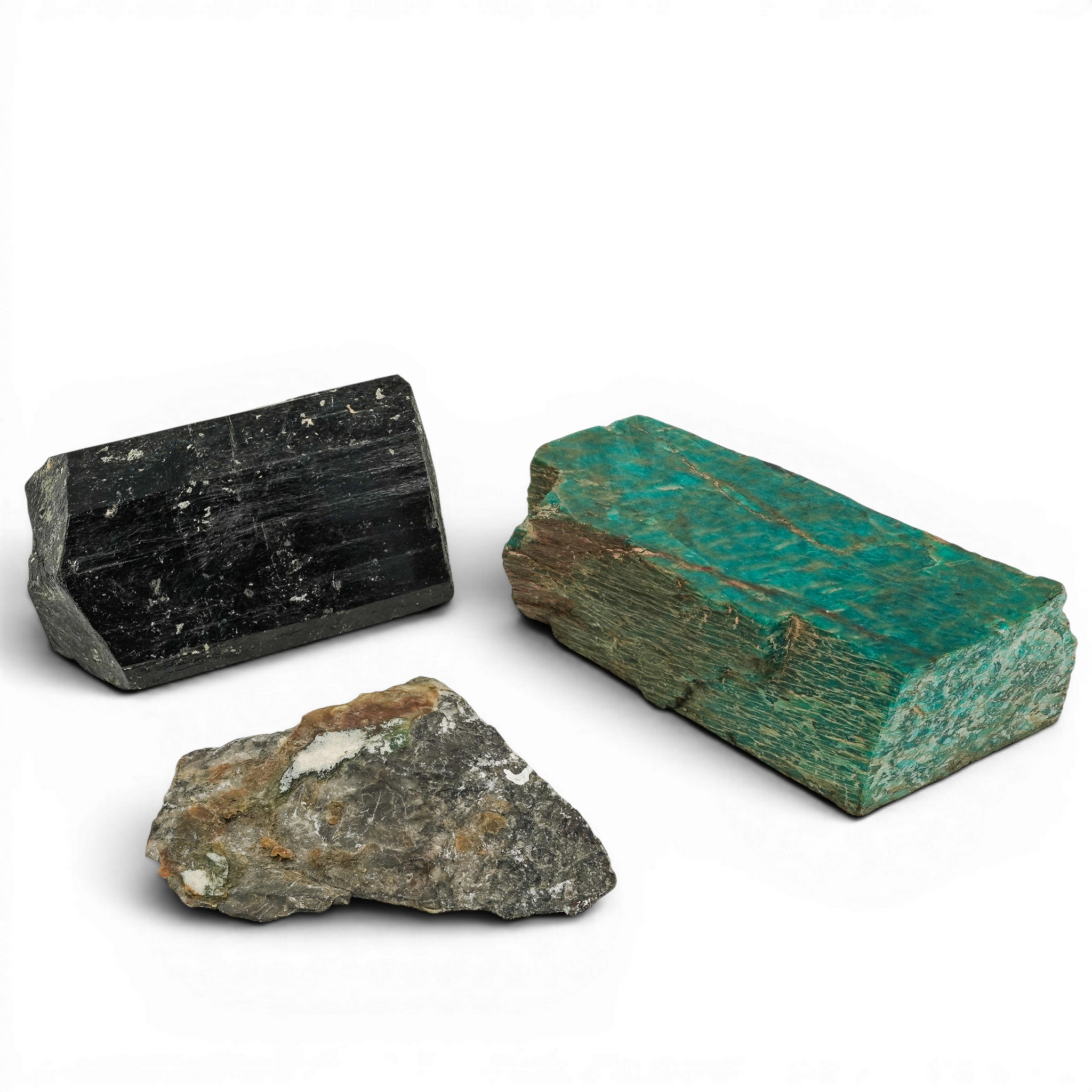 (3 Pc) Natural Slabs, Tourmaline Blac... | Histoire Naturelle: enchères