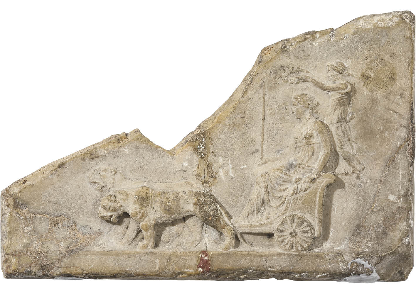 Relief avec motif de tigre et de femme, 15.1... | Archéologie: enchères