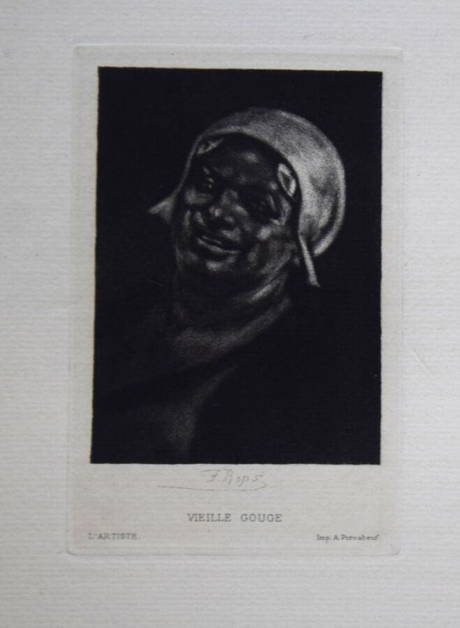 Félicien Rops (1833-1898)Vieille Gouge. ... | Lithographies: enchères