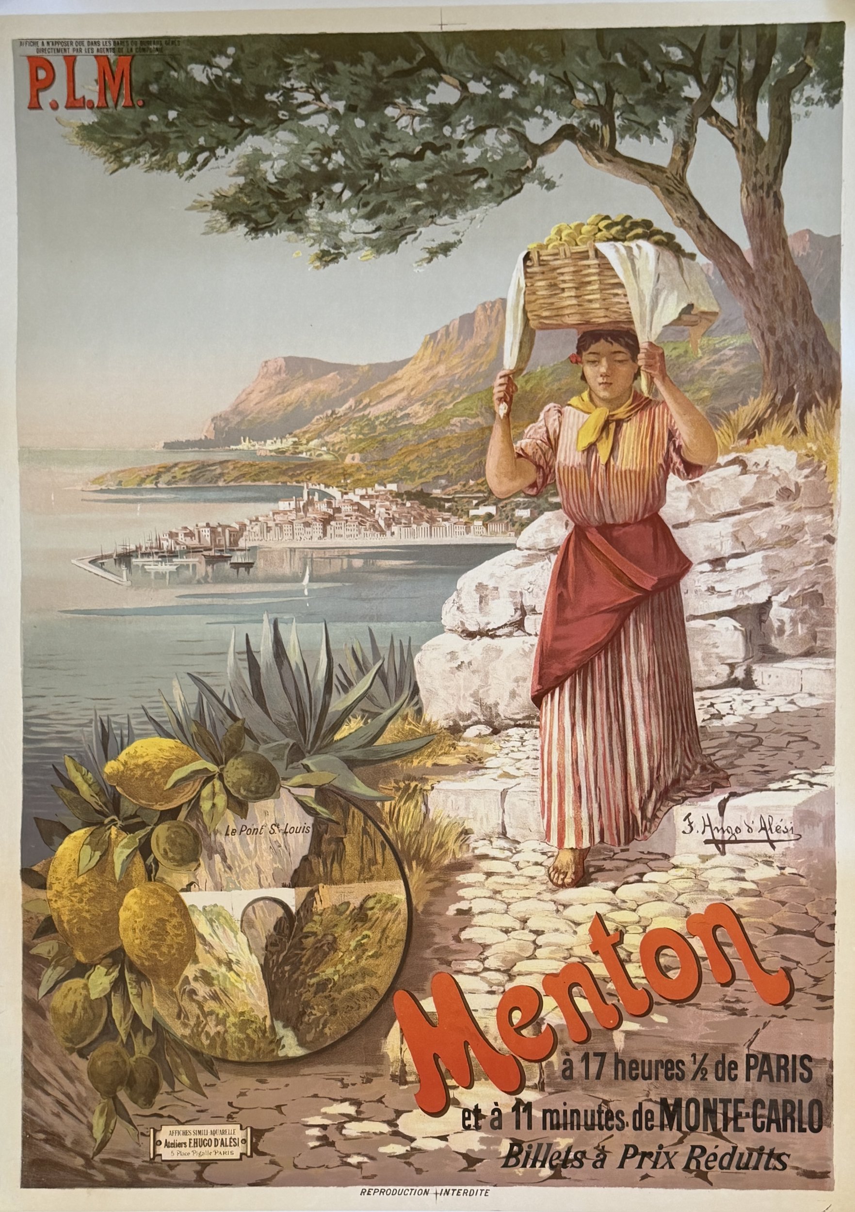 PARIS - LYON - MEDITERRANEEAffiche de voyage p... | Affiches: enchères