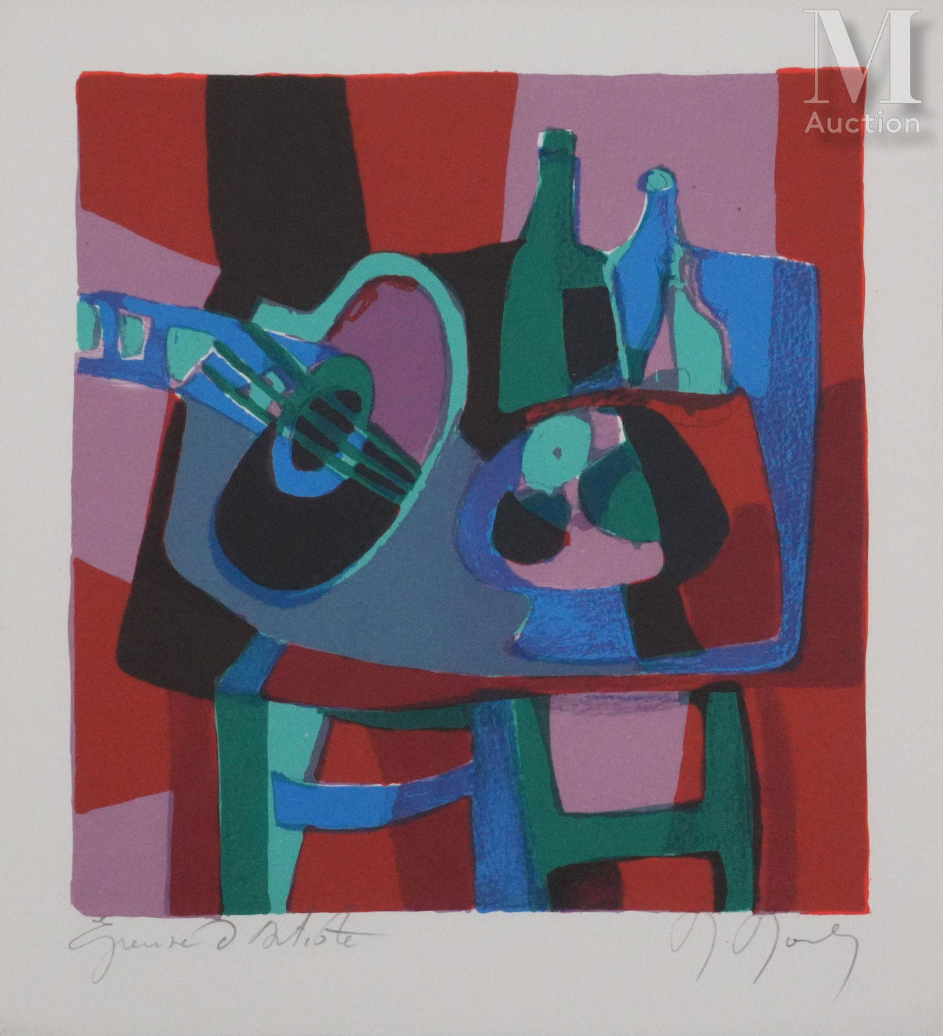 MOULY Marcel (1918-2008) Lithographie orig... | Lithographies: enchères