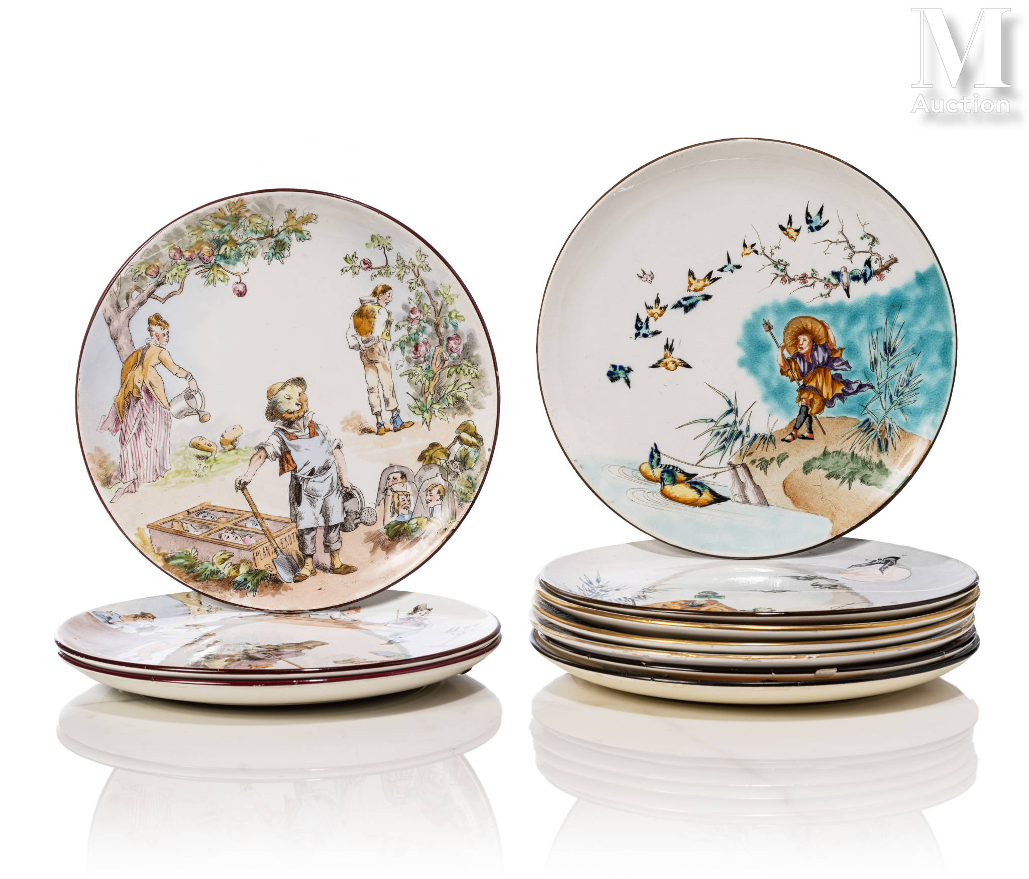 Jules VIEILLARD (1813–1868)"Le monde renversé"Set of 10 pol... | bids