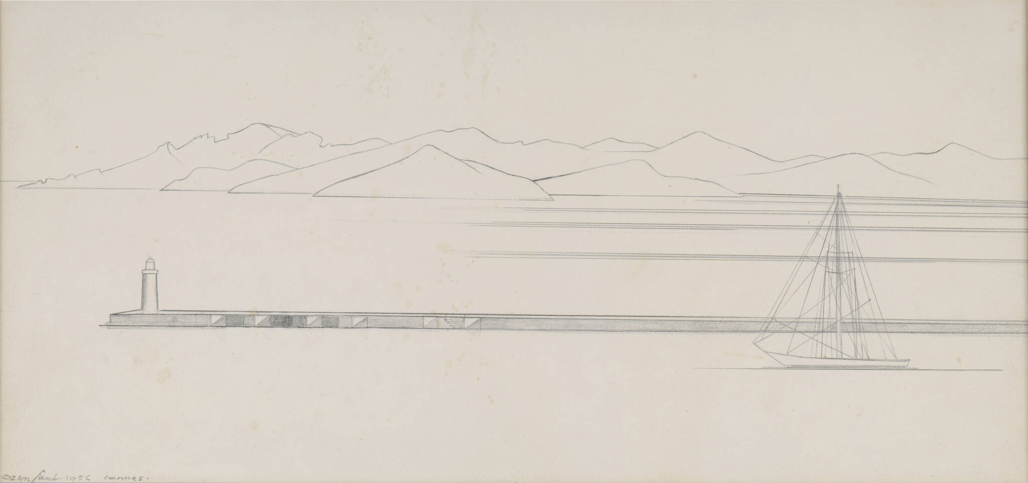 OZENFANT Amédée, 1886-1966, Étude pour jetée bl... | Dessins: enchères