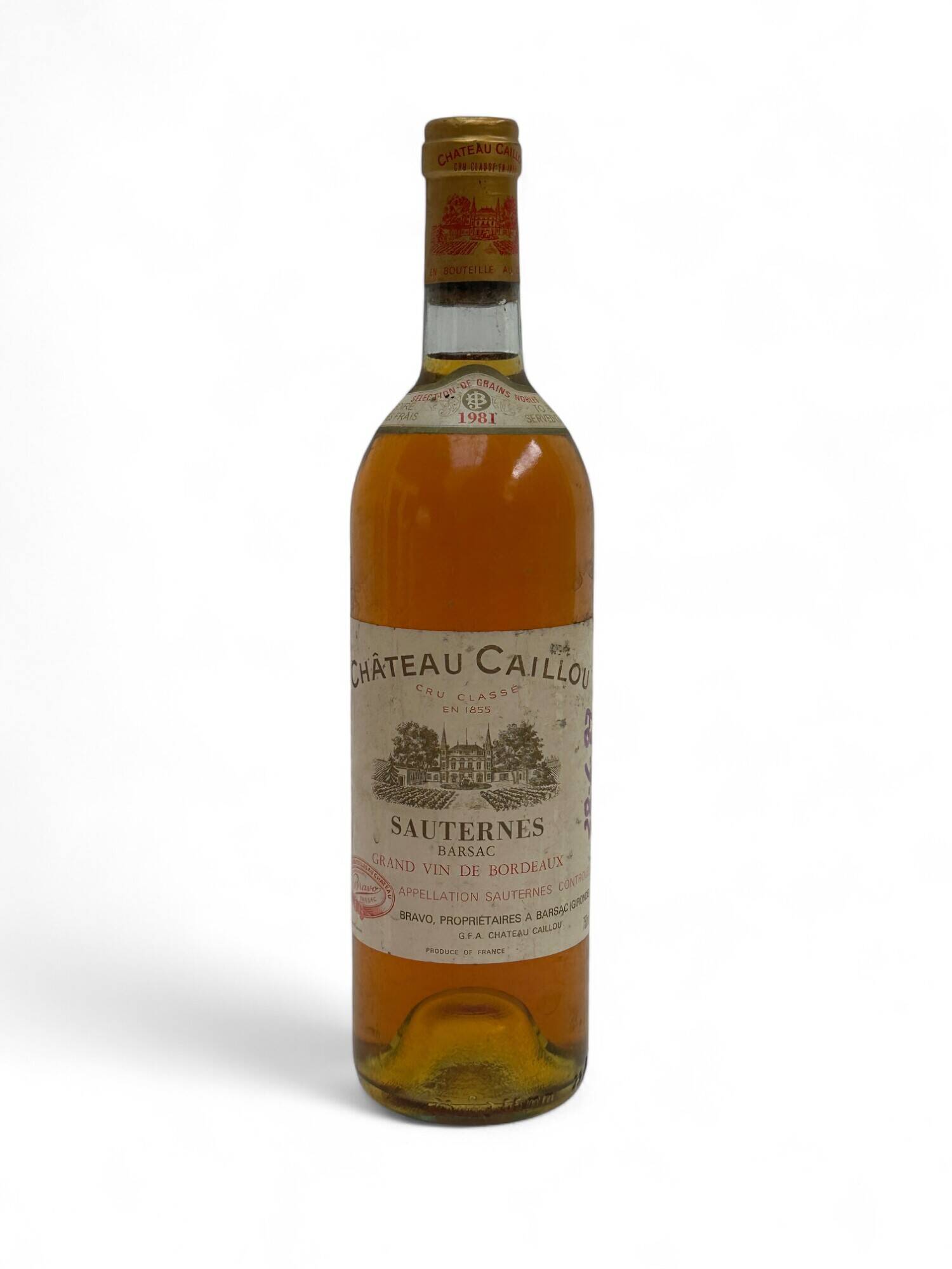 1 Bouteille Château CAILLOU 'Sélection de grains nob... | Vin: enchères