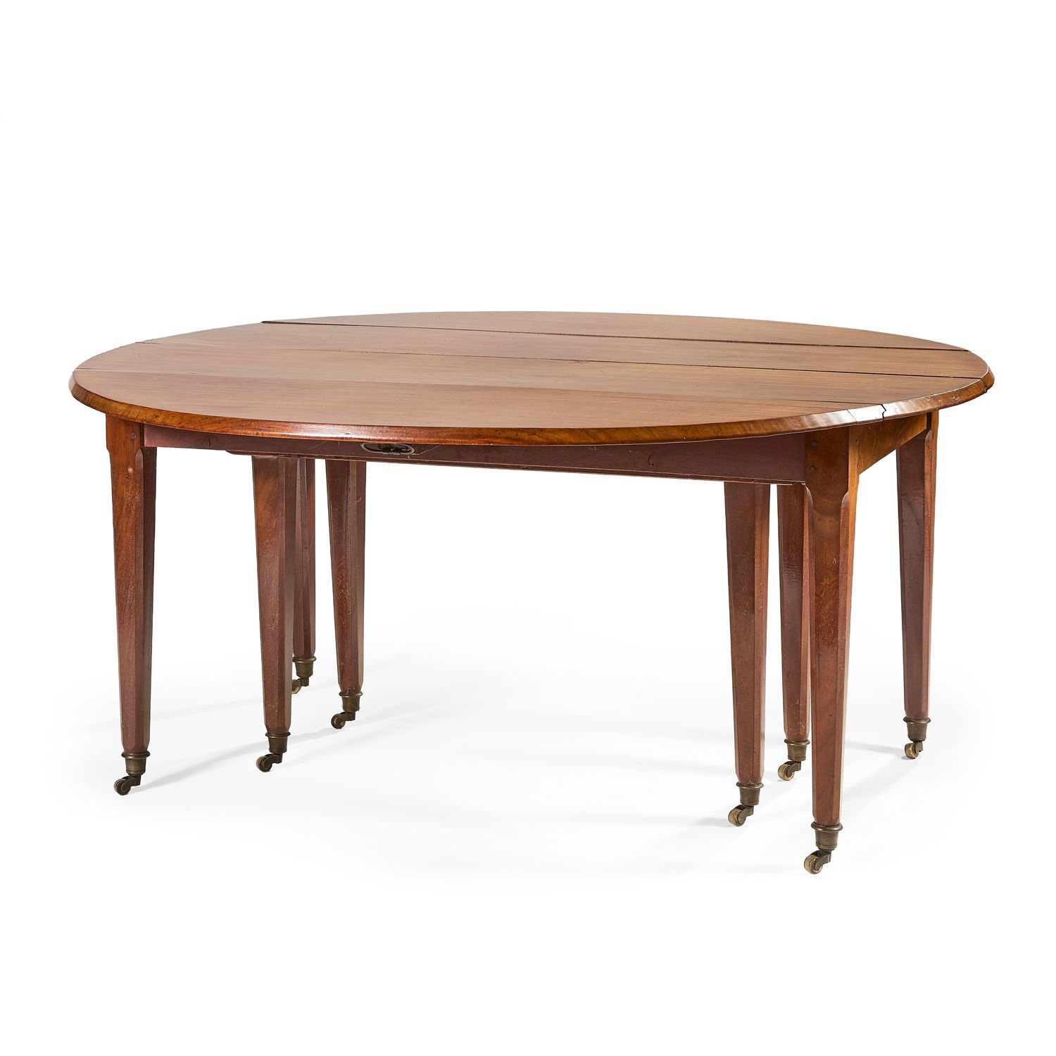 LOUIS XVI-PERIOD DINING TABLE WITH FOLD-DOWN SIDESCircular i... | bids