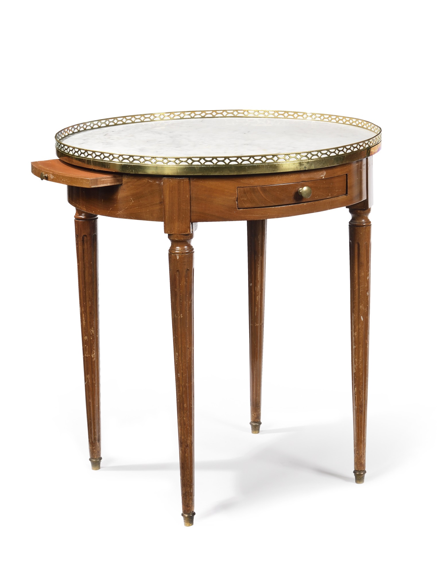 TABLE BOUILLOTTEen acajou et placage d’acajou ou... | Tables: enchères