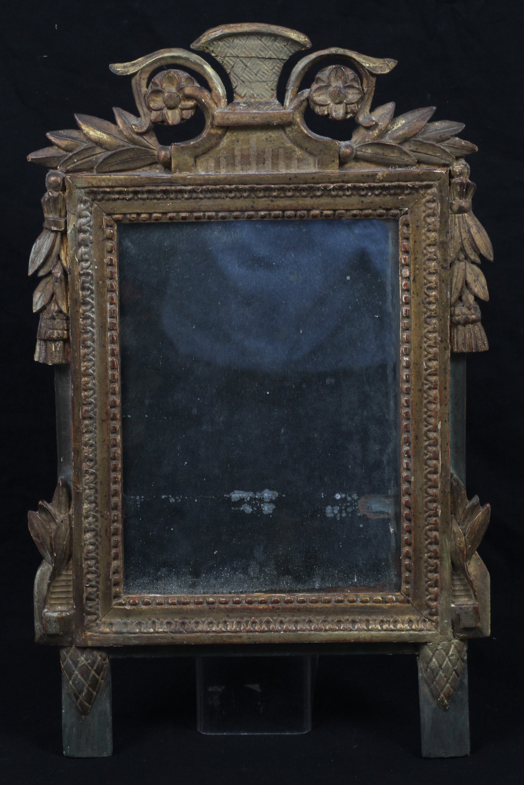 SMALL dressing table mirror with pediment, late Loui... | Mirrors: bids