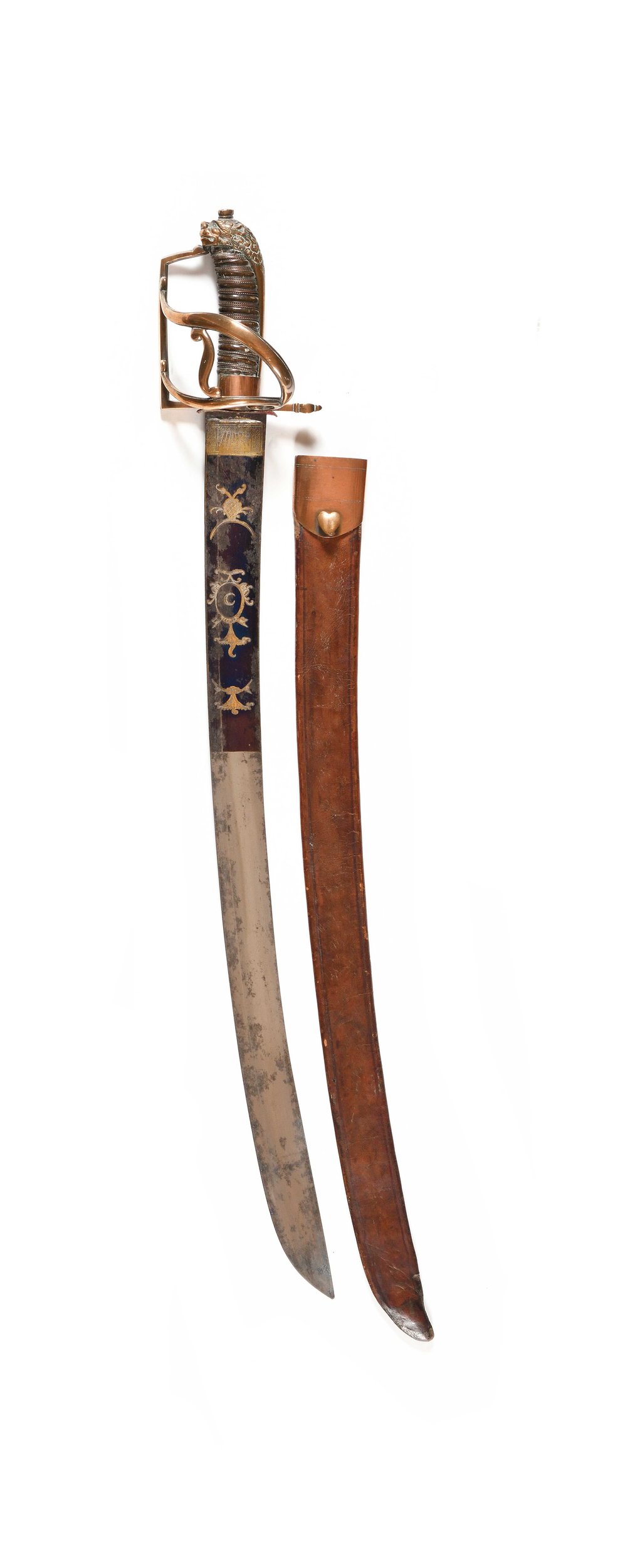 Short infantry or venry officer's saber.Leather-covere... | Arms: bids