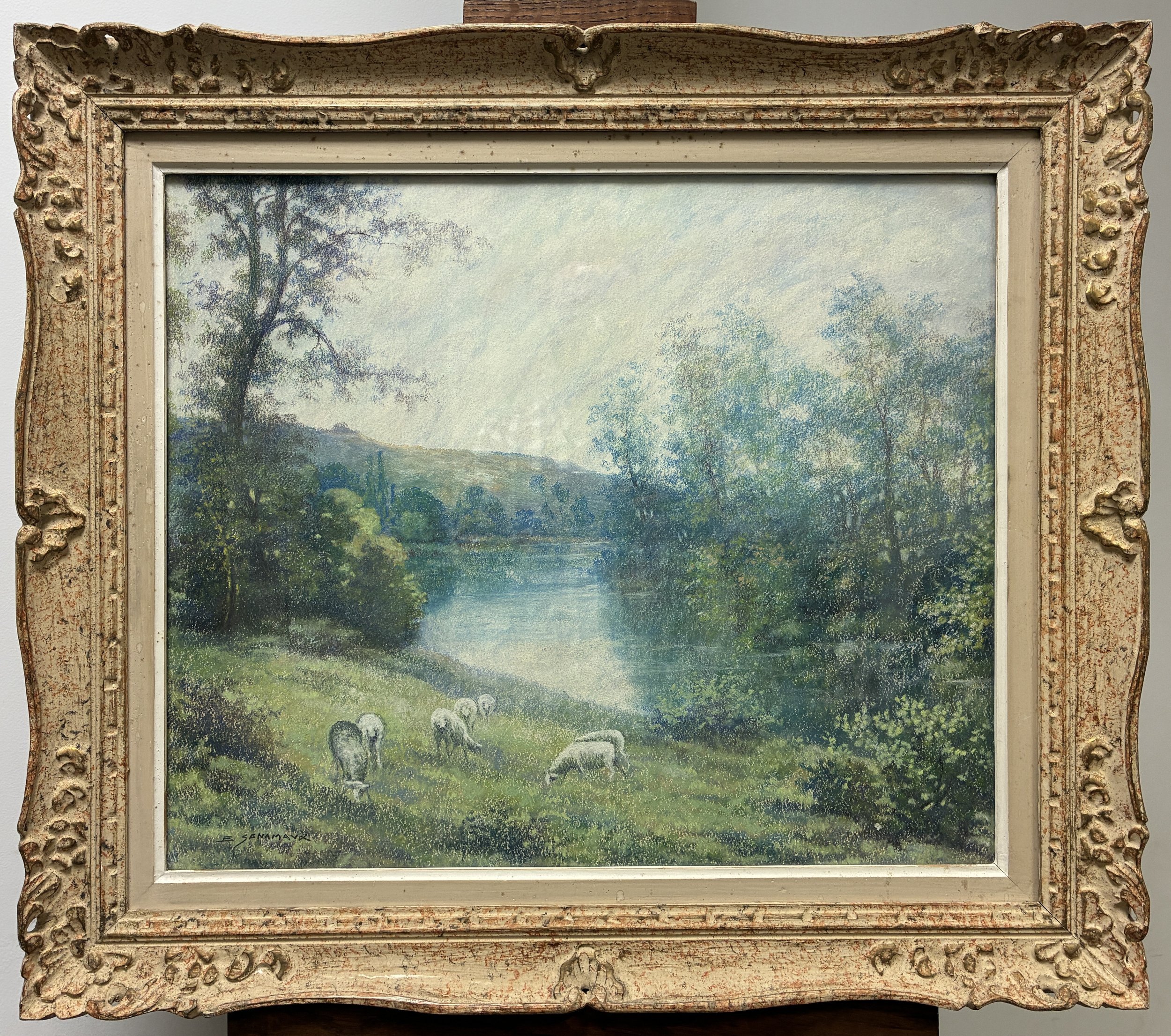 Eugène SENAMAUX (XXème) " Troupeau de m... | Tableaux anciens: enchères