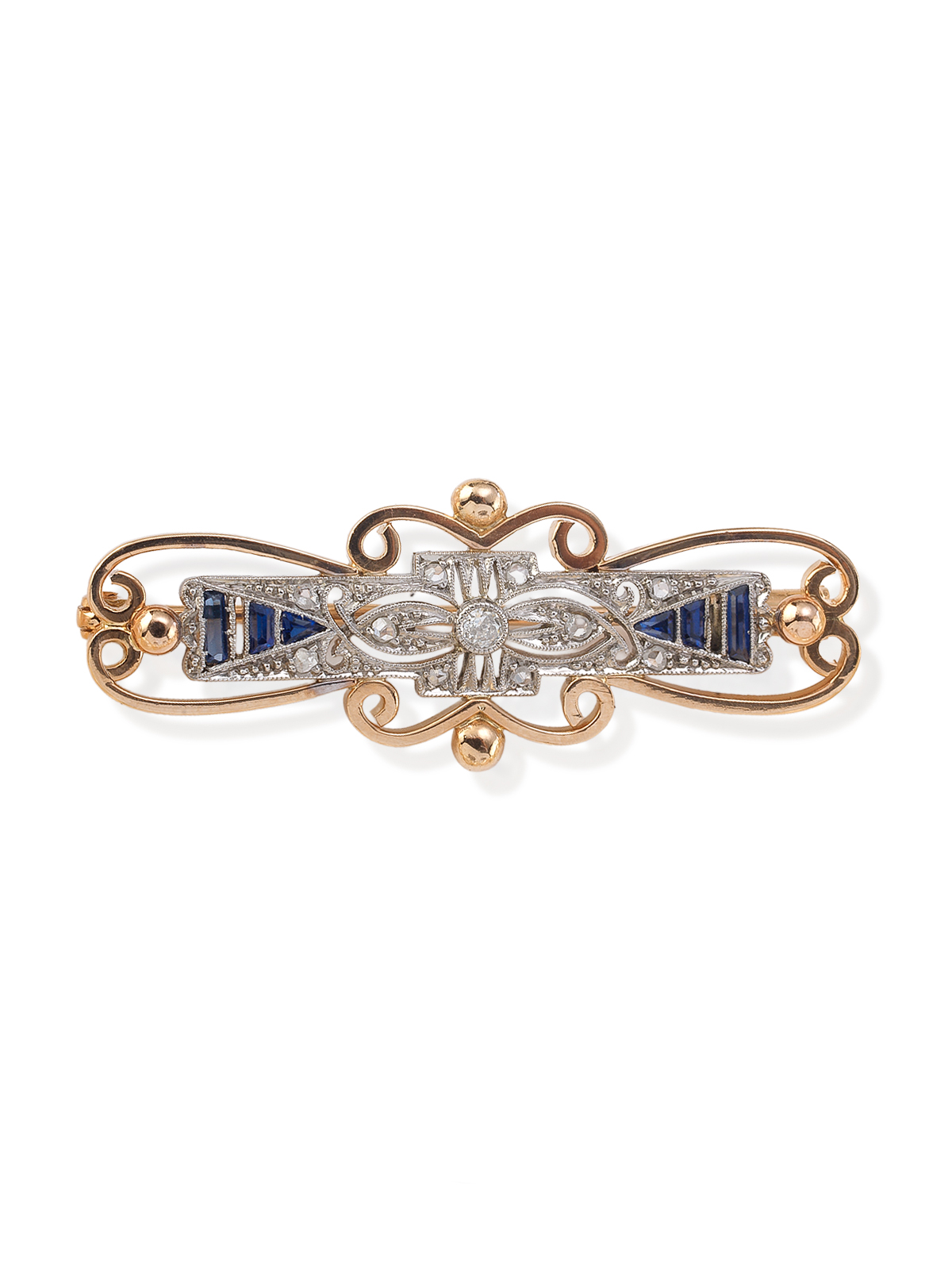 Broche nœud Art Déco délicate ornée ... | Broches et épingles: enchères